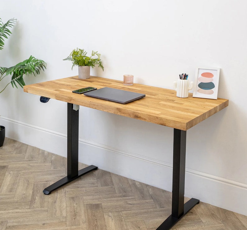 Solid Wood Electric Standing Desk - Various Woods and Sizes Available ...