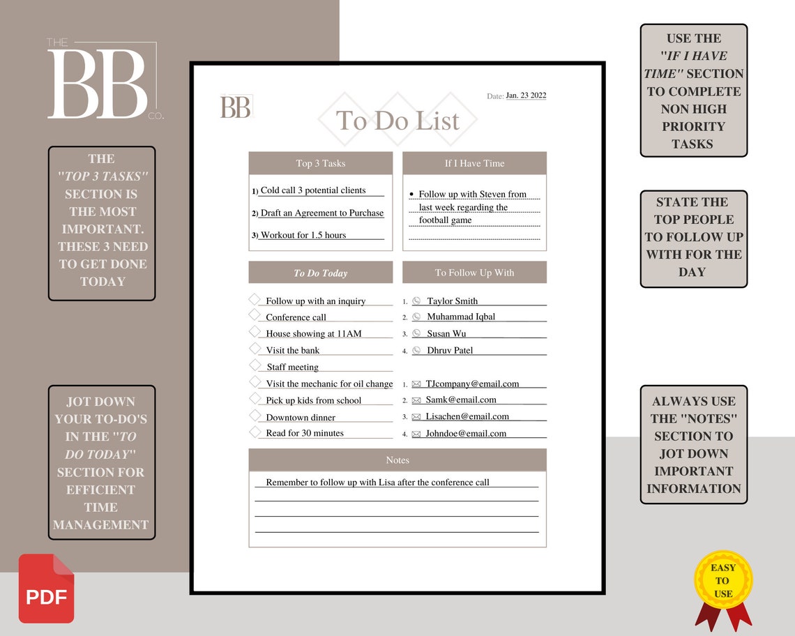 To Do List Template | Printable to Do List | Simple to Do Sheet - Etsy