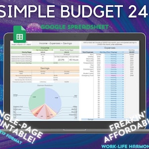 Budget Planner Google Sheets 2024 - Simple Monthly Budget Planner ...