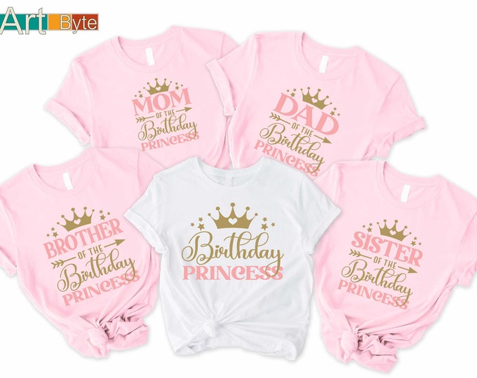 Fourth Birthday Princess Shirt, Disney Princess Birthday Shirt, Princess Birthday Shirt, Girls ...