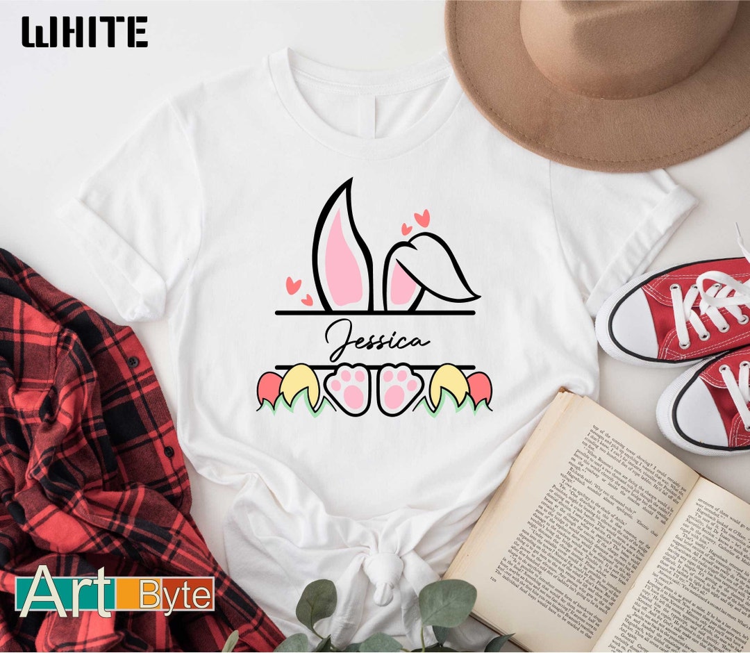 Custom Easter Bunny Shirt, Personalized Easter Name Shirt, Custom ...