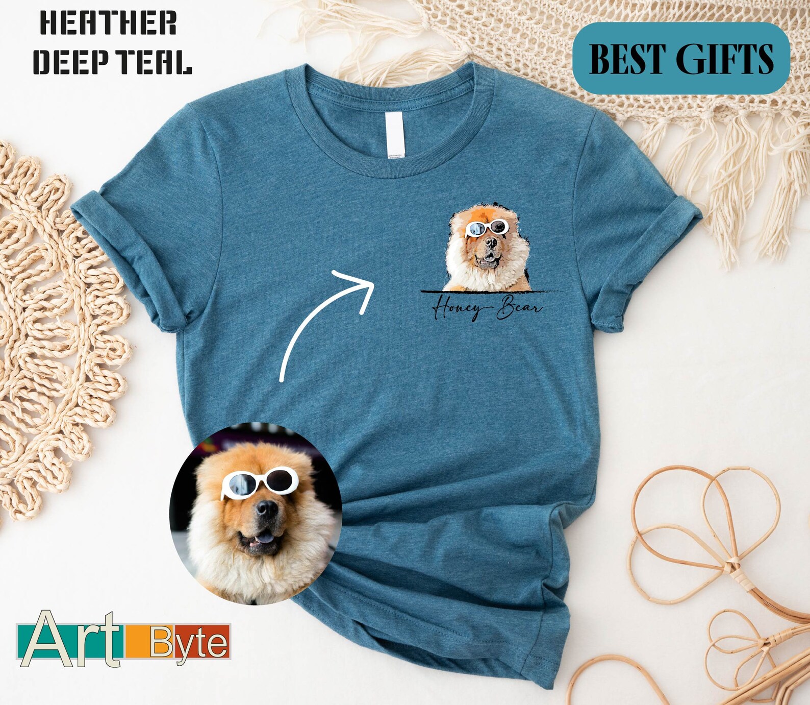 Custom Pet Shirt, Cartoon Effect for Pet Tee, Personalized Pet Photo ...
