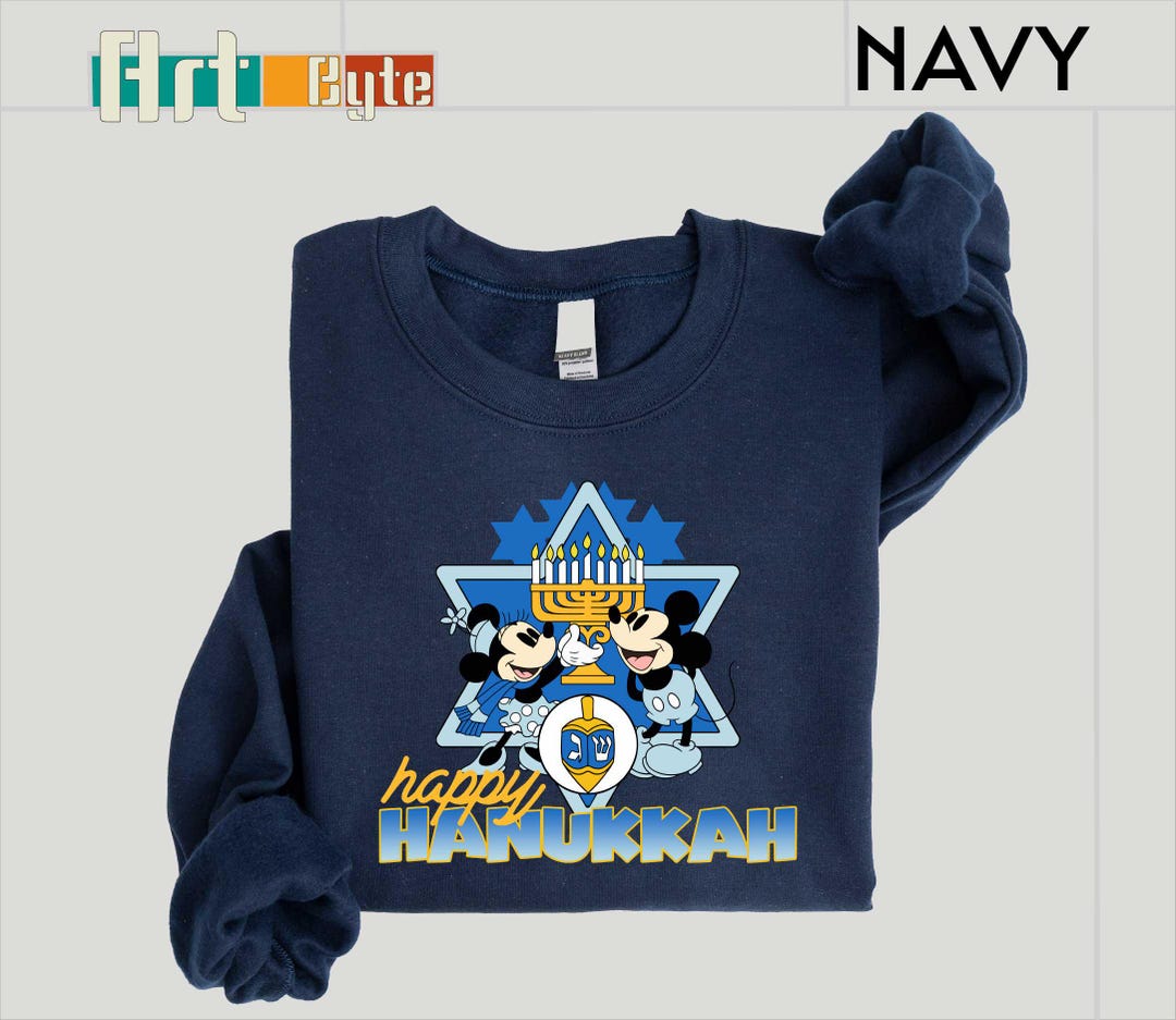 Happy Hanukkah Disney Mickey and Friends Sweatshirt, New Year Shirt ...
