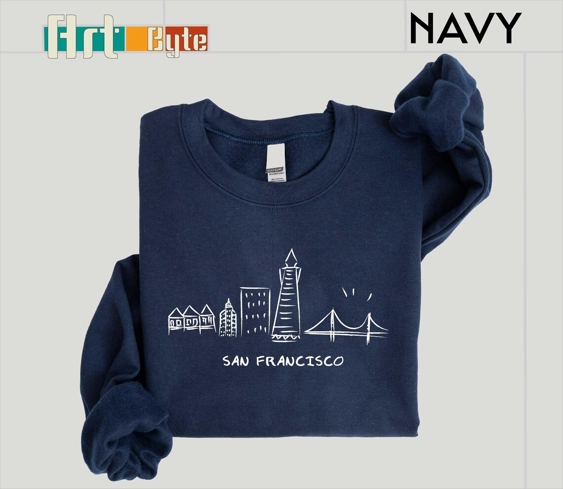 San Francisco Sweatshirt, California Golden Gate Bridge Shirt, Best ...
