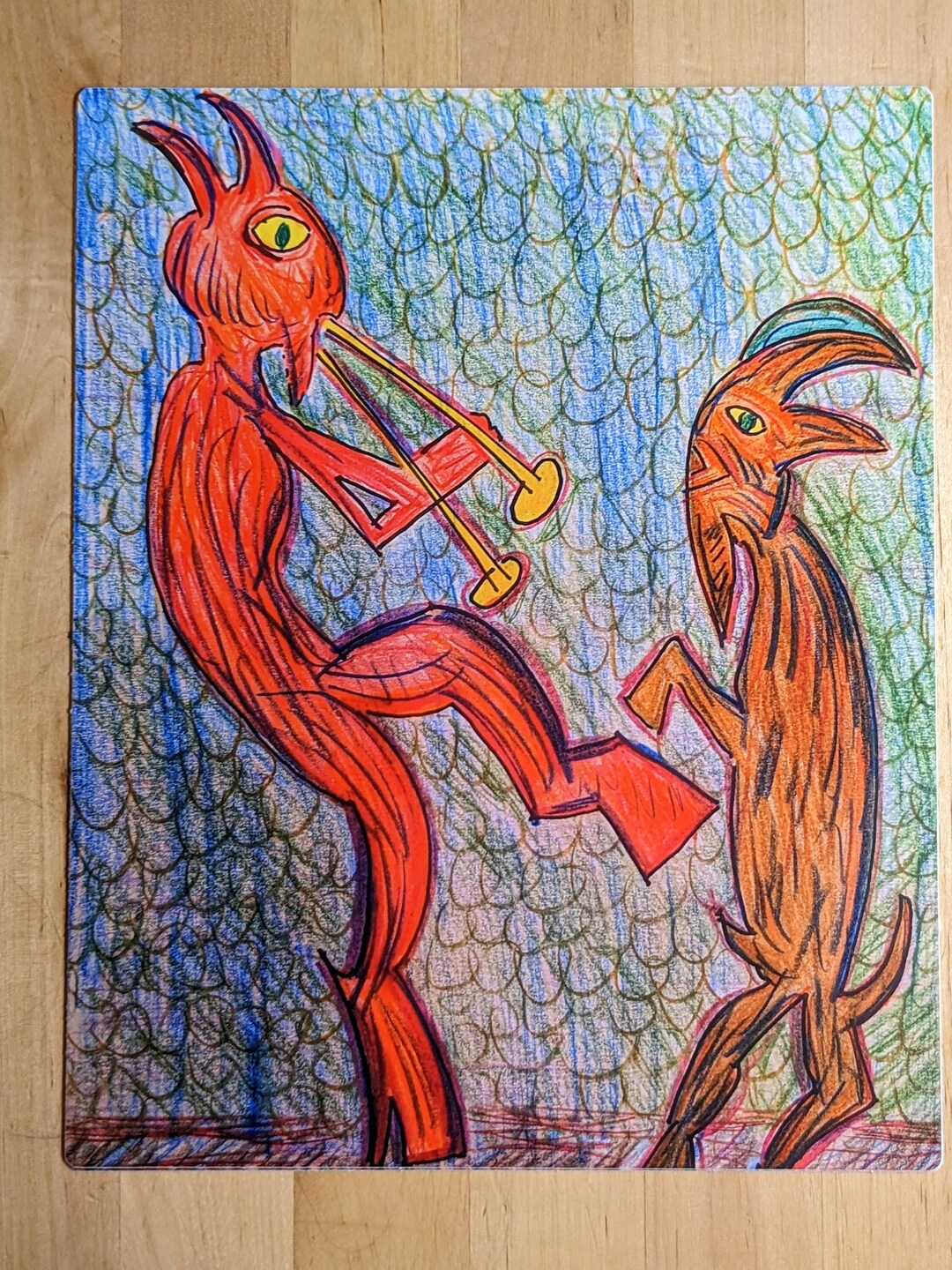 Pan Dancing With His Goat, 8x10 Inch Vinyl Sticker - Etsy