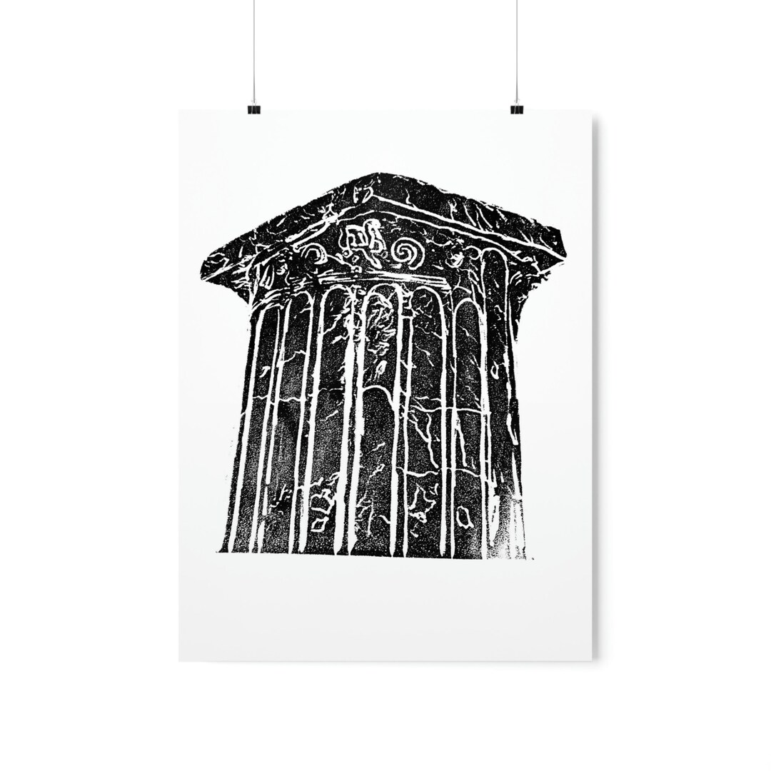 Ancient Column Art Poster - Etsy