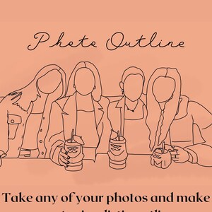 Custom Photo Outline, Line Art, Digital Product, Photo Art, Custom ...