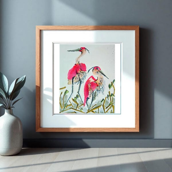 Pink Cranes - Etsy