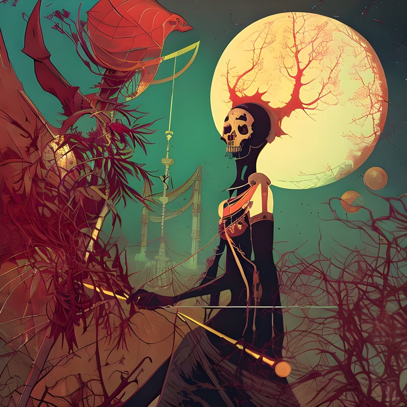 Skeletal Moon Goddesses Avatar - Digital Download - Etsy