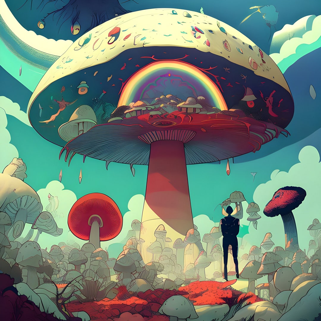Rainbow Shroom - Digital Download - Etsy