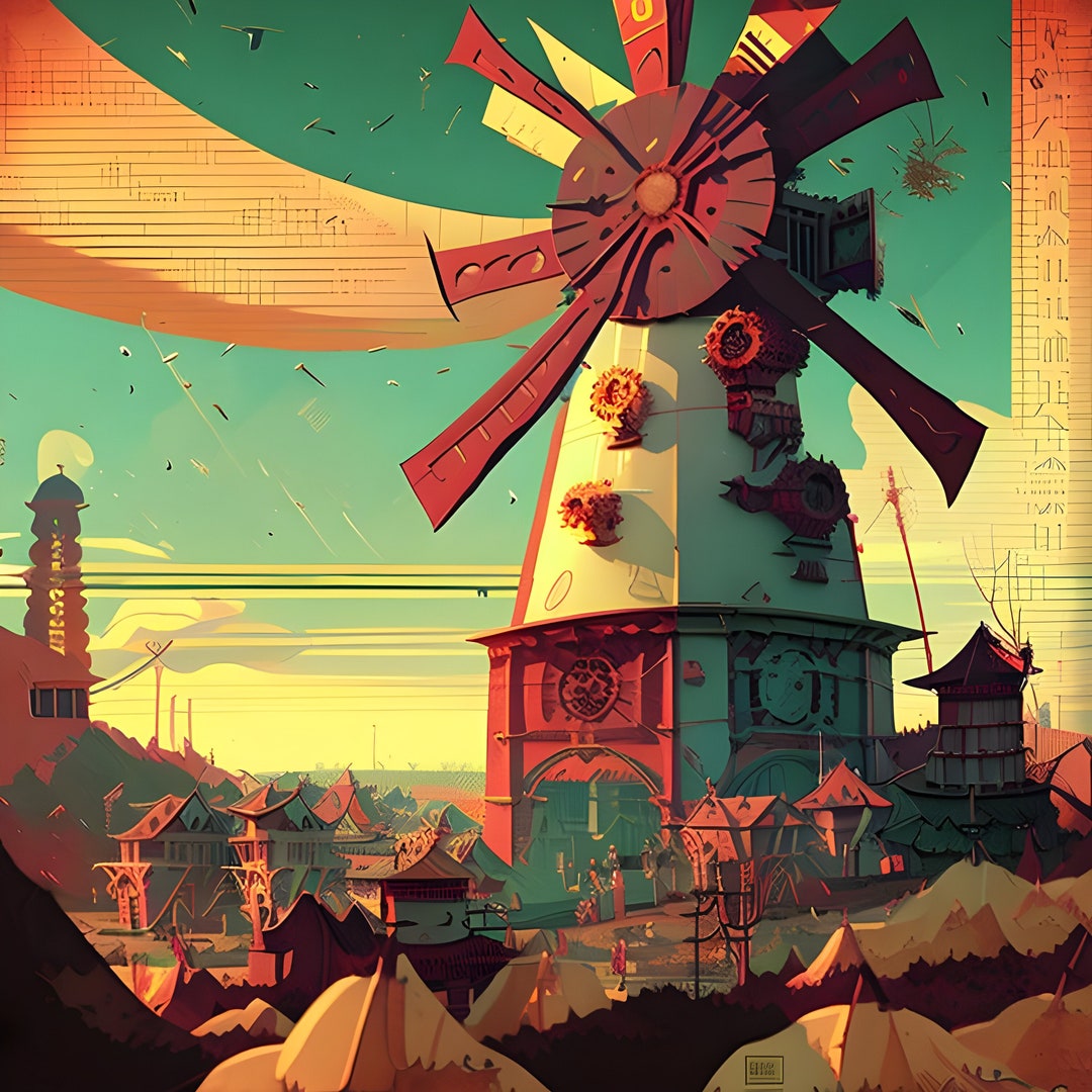 Old Windmill - Digital Download - Etsy