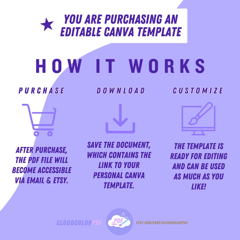 Purple Desktop Wallpaper Organizer EDITABLE in Canva / - Etsy