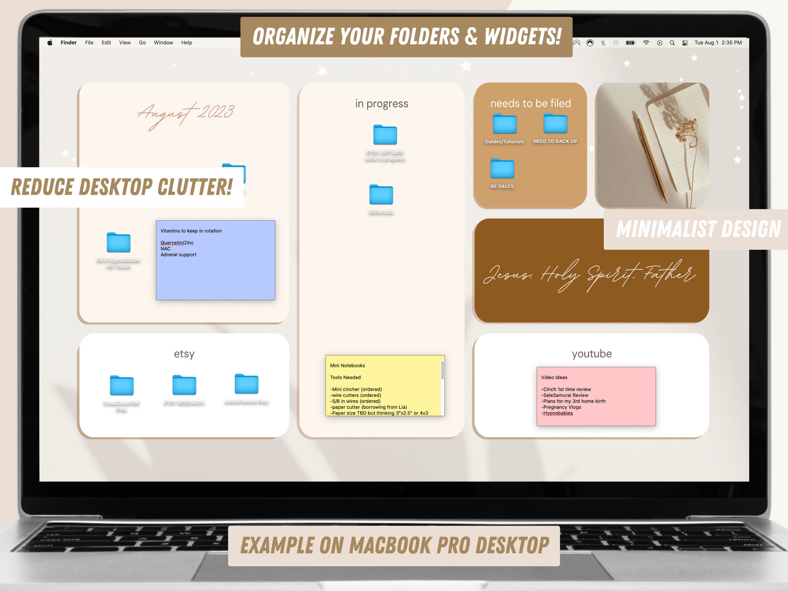 Editable Wall Paper Template, Canva Template, Minimalist Wall Paper for ...