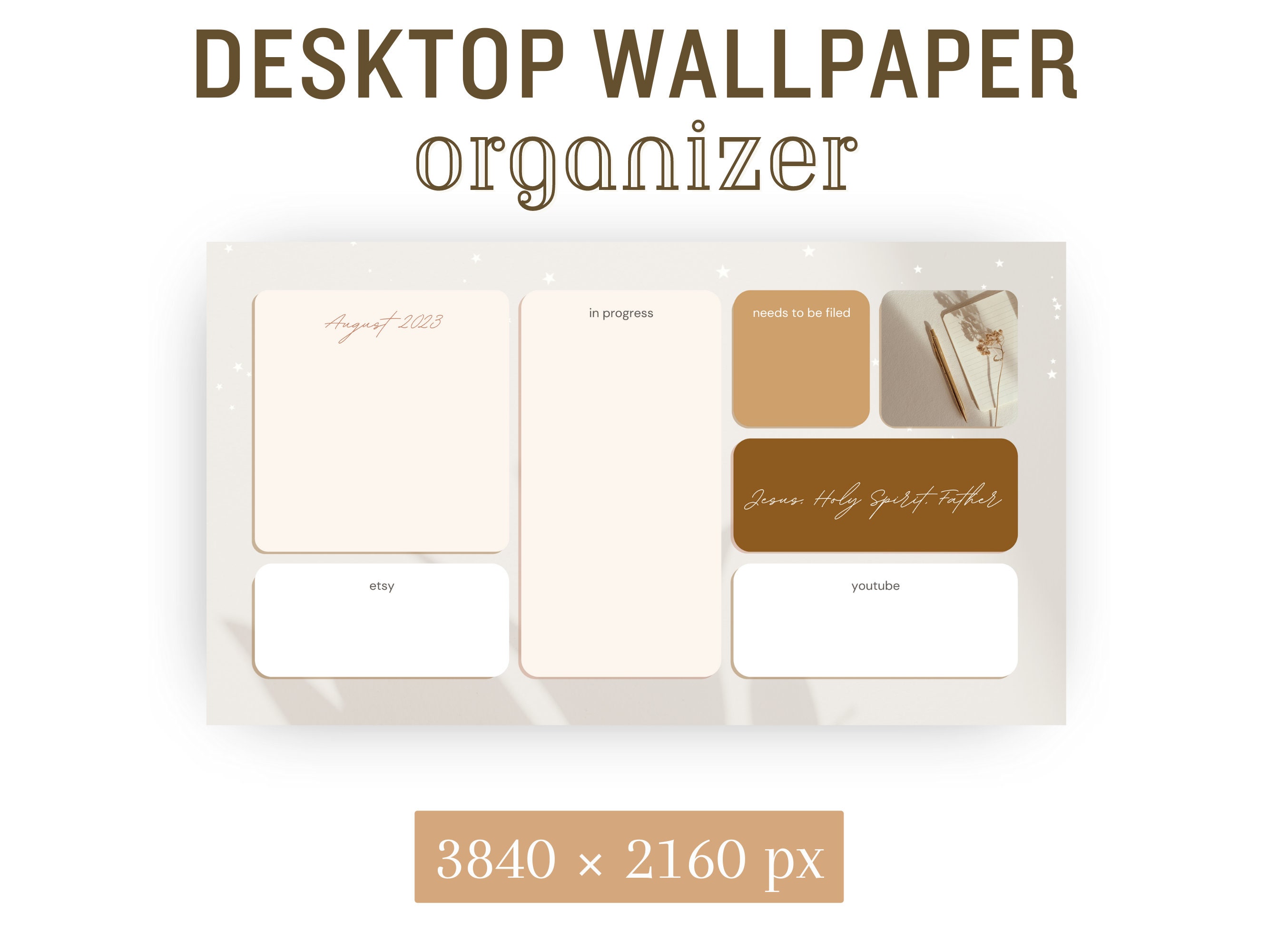 Editable Wall Paper Template, Canva Template, Minimalist Wall Paper for ...