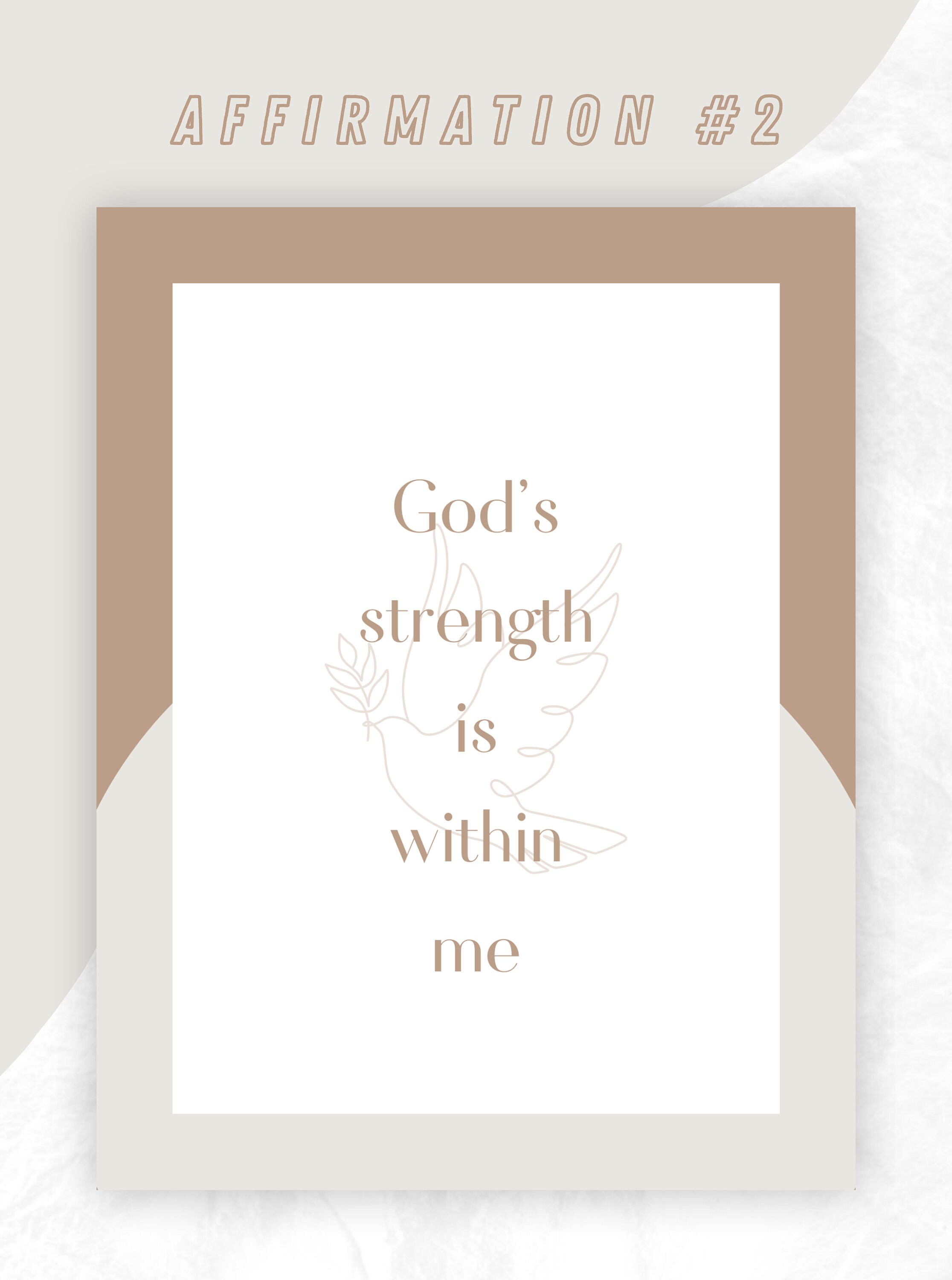 Christian Affirmations for Women of Faith / 4 Printable Affirmations ...
