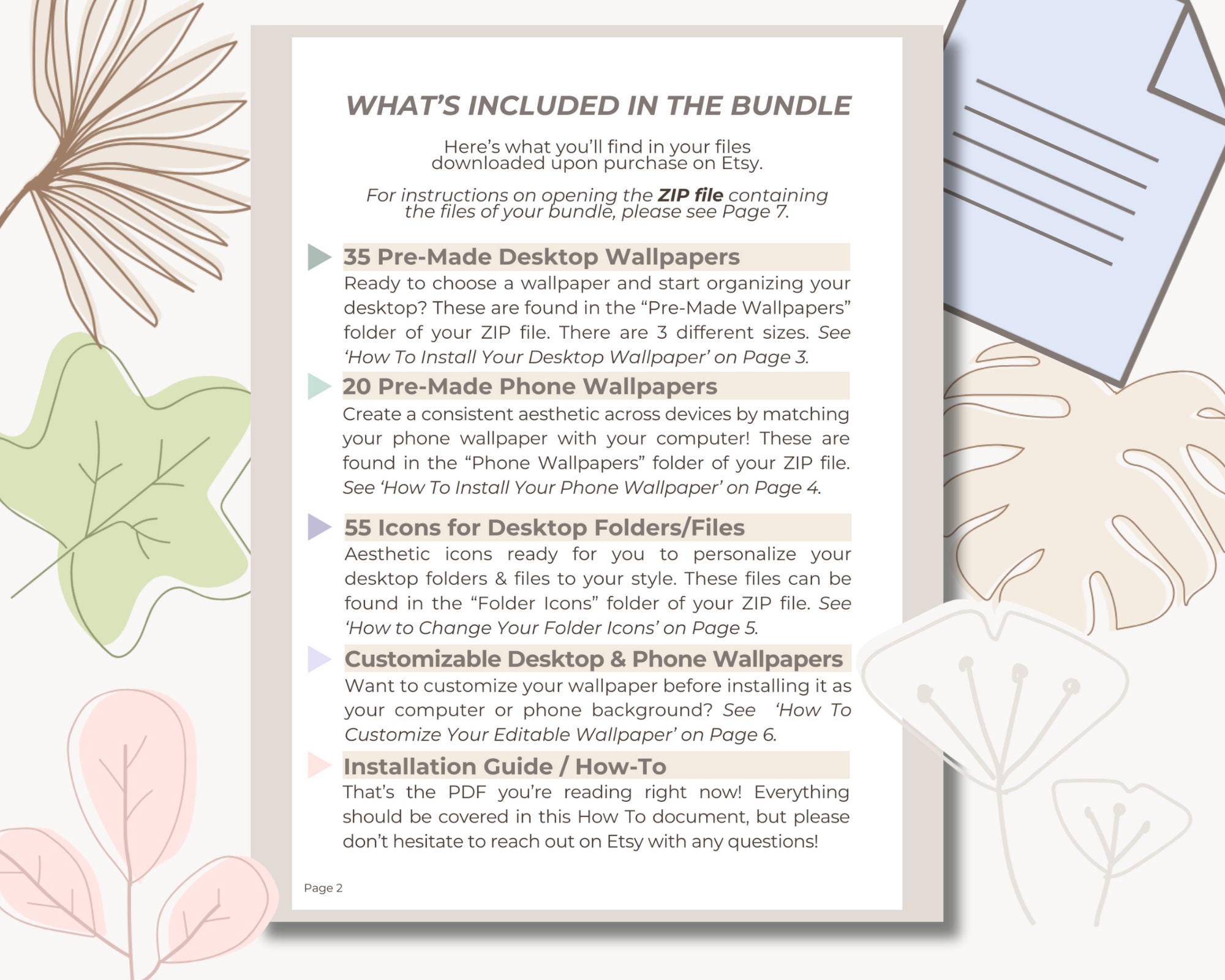 Pastel Mac Folder Icons & Wallpaper Bundle Minimalist - Etsy