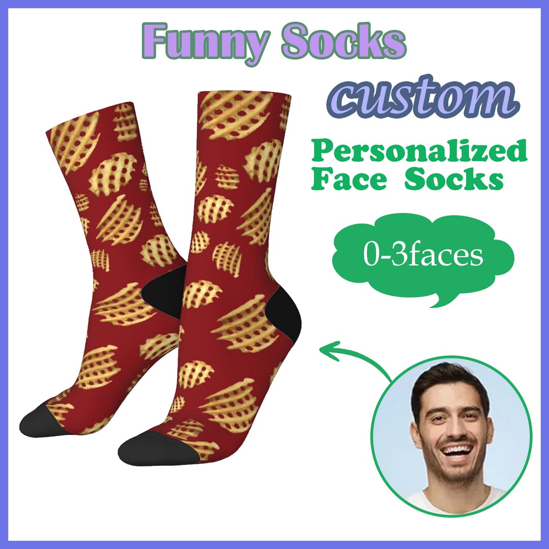 Funny Potato Chips Socks With Picture,personalized Socks With Photo ...