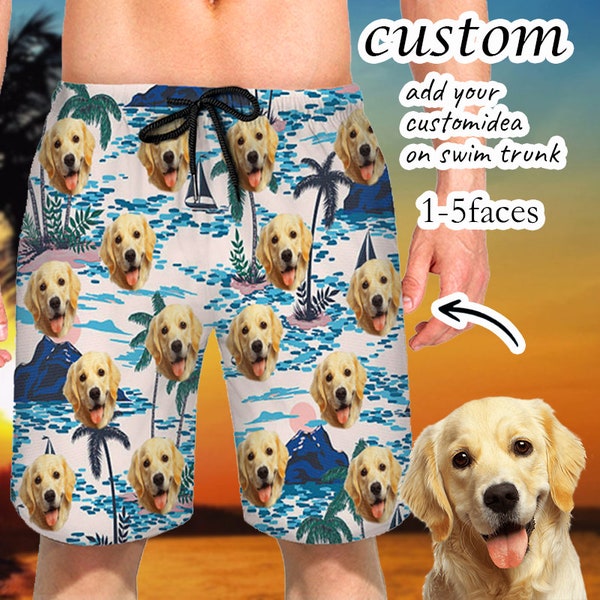 Custom Face Swim Shorts - Etsy
