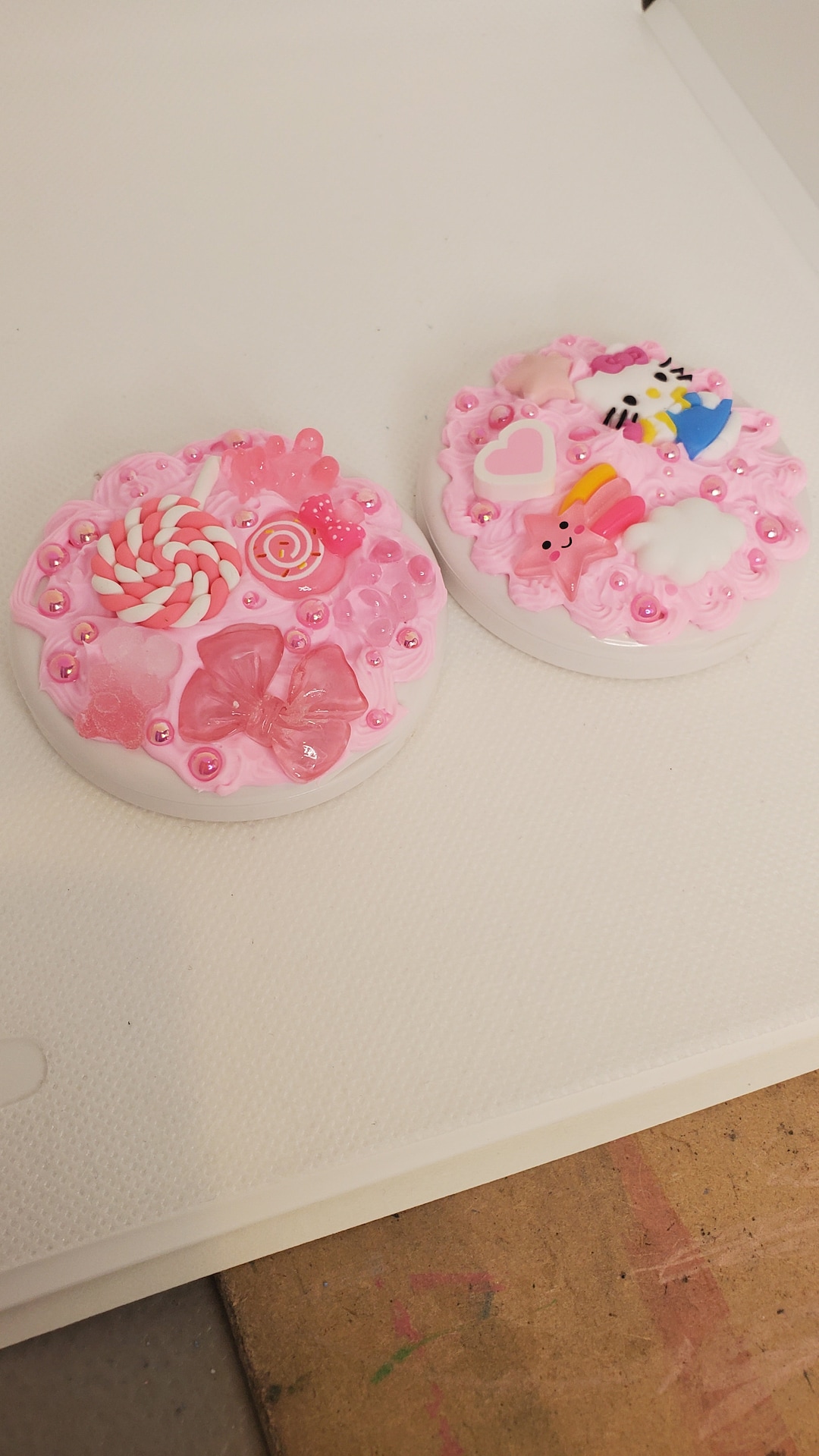 Kawaii Decoden Pink Compact Mirror - Etsy