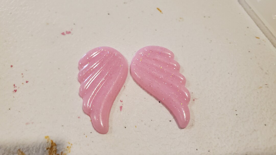 12 PC Angel Wing Resin Flatback Charms - Etsy
