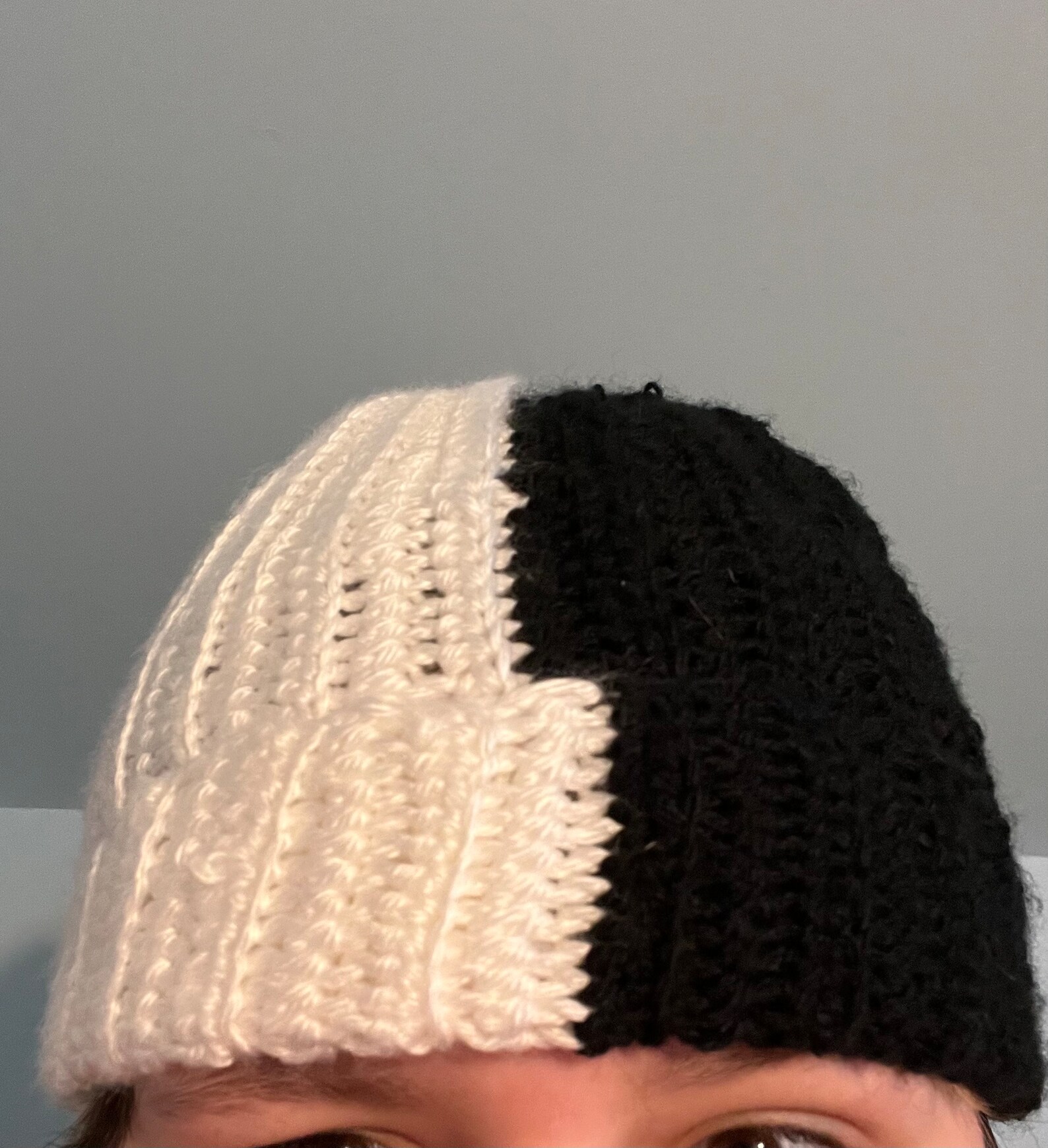 Half and Half Two Toned Beanie Pattern by Hyggecrochetco - Etsy