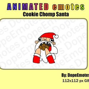 Animated Emotes Santa Cookie Chomp Twitch / Discord / Meme / Youtube ...