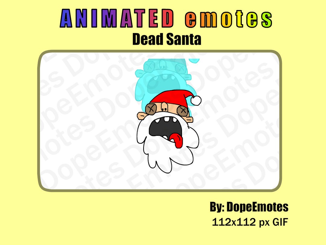 Animated Emotes Dead Santa Twitch / Discord / Meme / Youtube ...