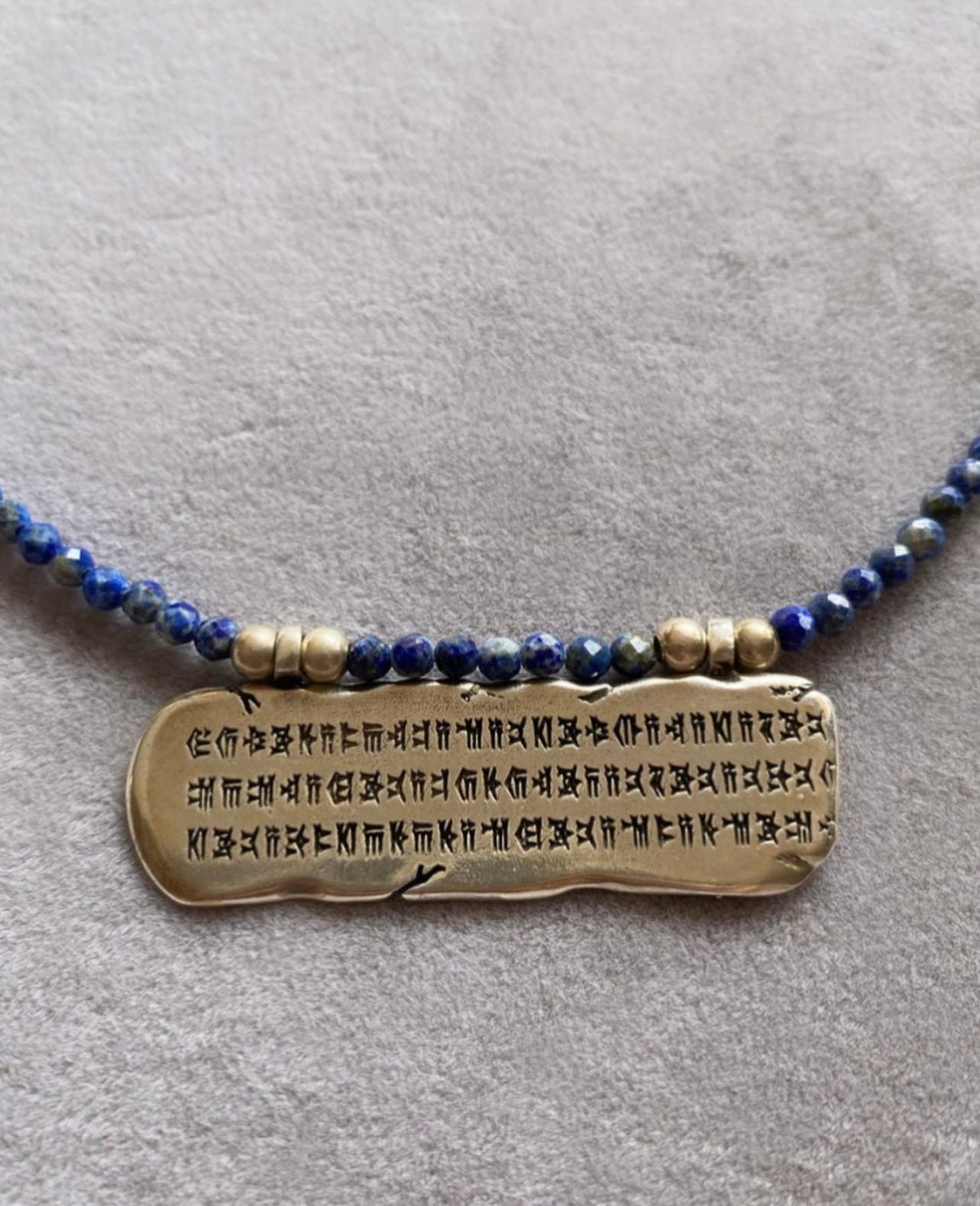 Eternal Romance: the Oldest Love Poem Silver Necklace With Lapis Lazuli ...
