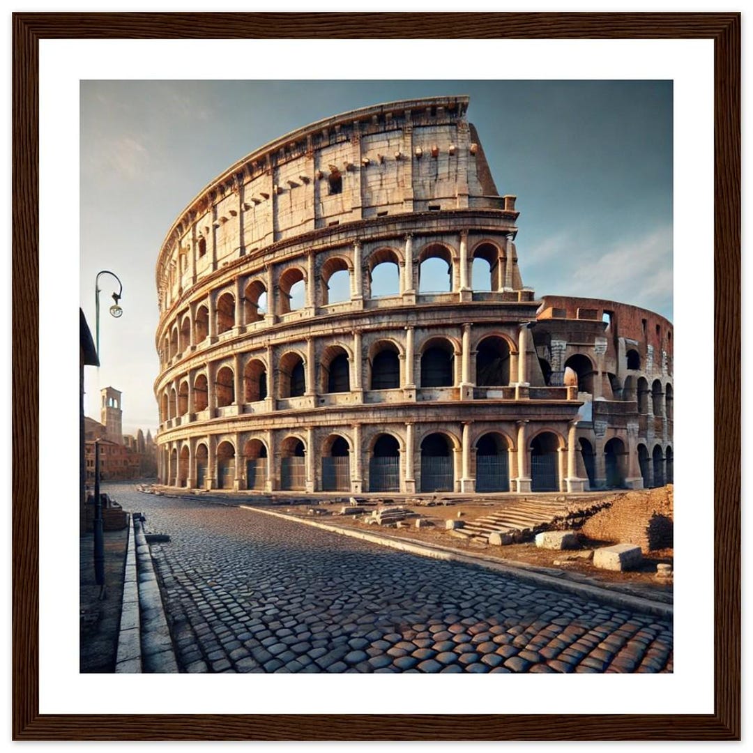 Colosseum in Rome Timeless Vintage-style Framed Art Print 30x30 Cm ...