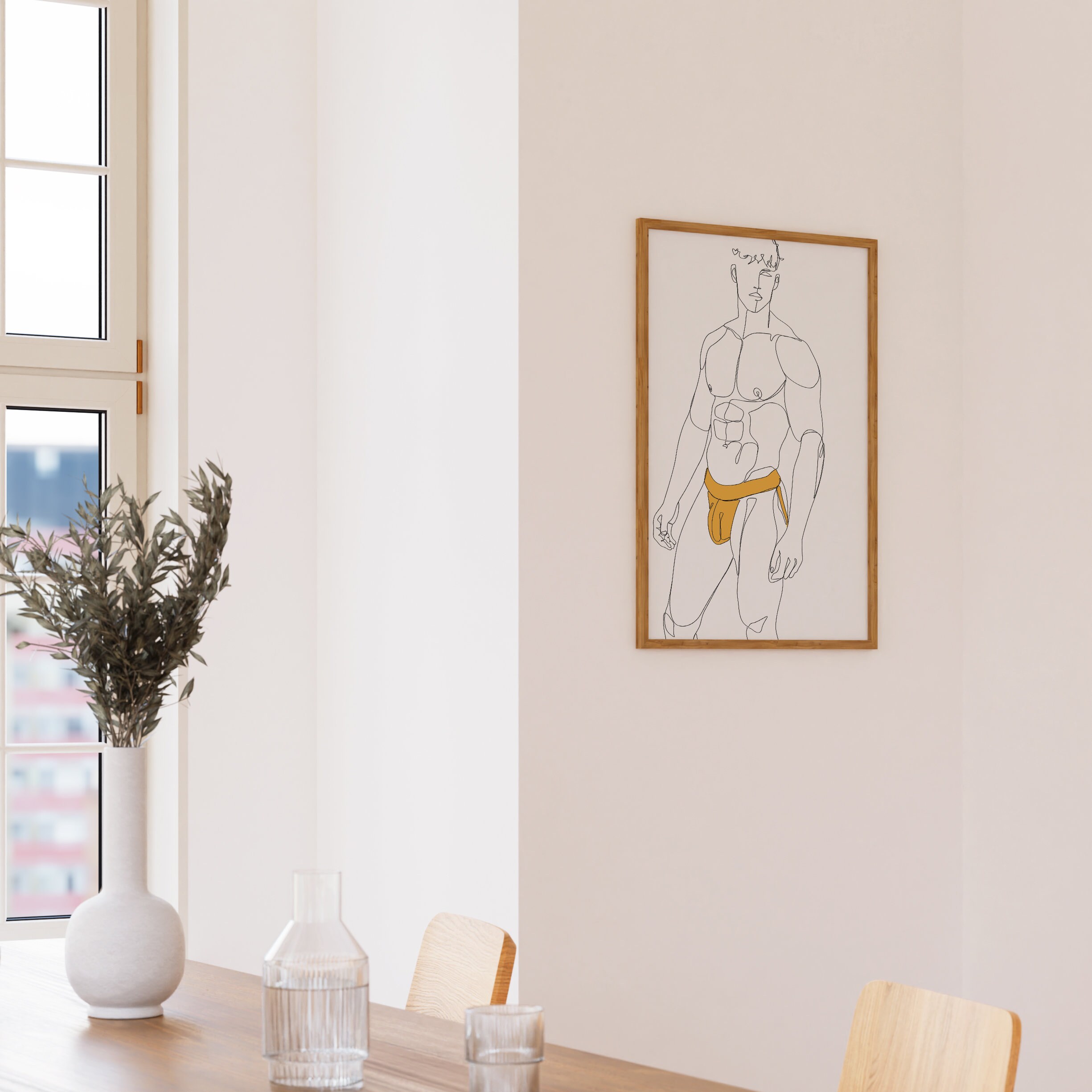 Abstract Male Line Art Art Print Male Underwear Art Print - Etsy