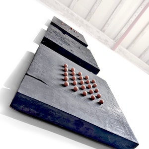 Set of 3 Pieces, Boho Style Plaster Wall Art Set, Black 3D Plastered ...