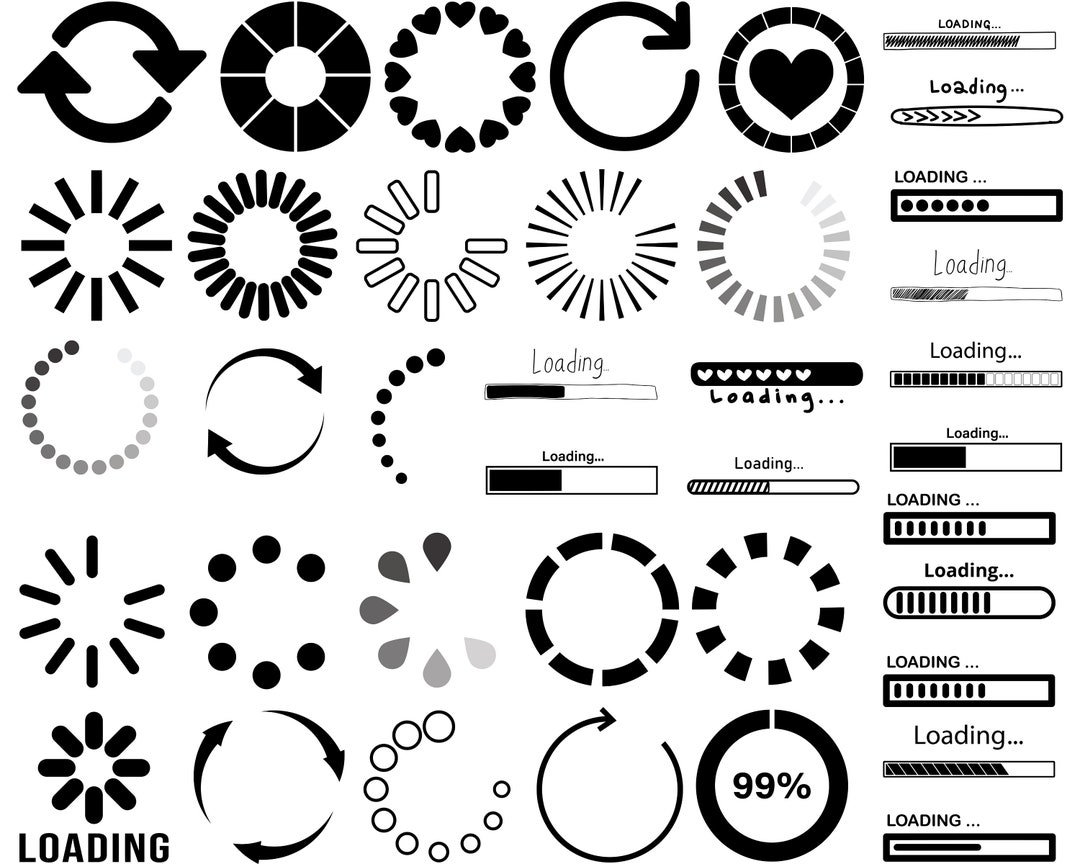 Loading Bar Svg Loading Svg Loading Icon Loading Please - Etsy Canada