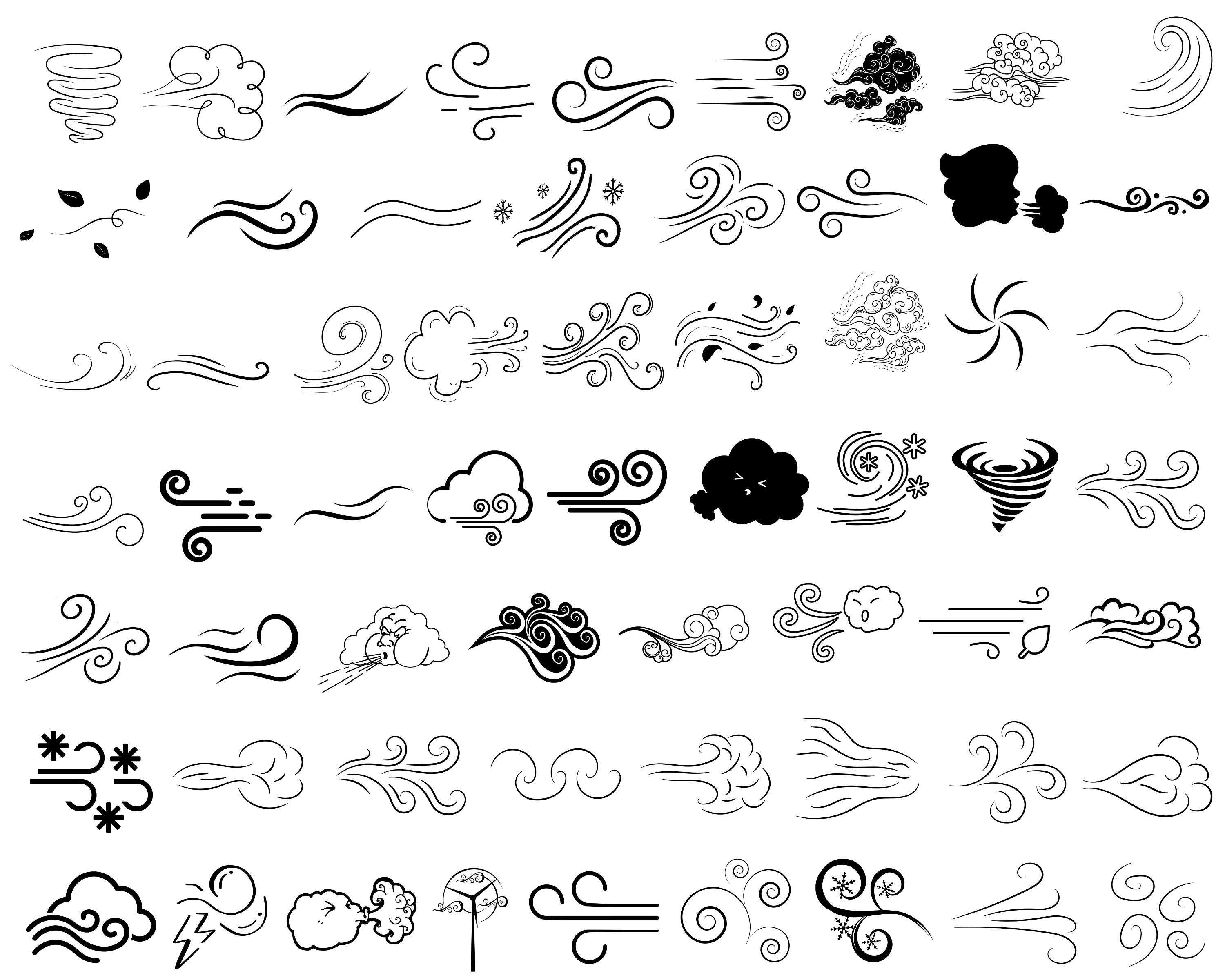 Cloud Blowing Wind Tattoo