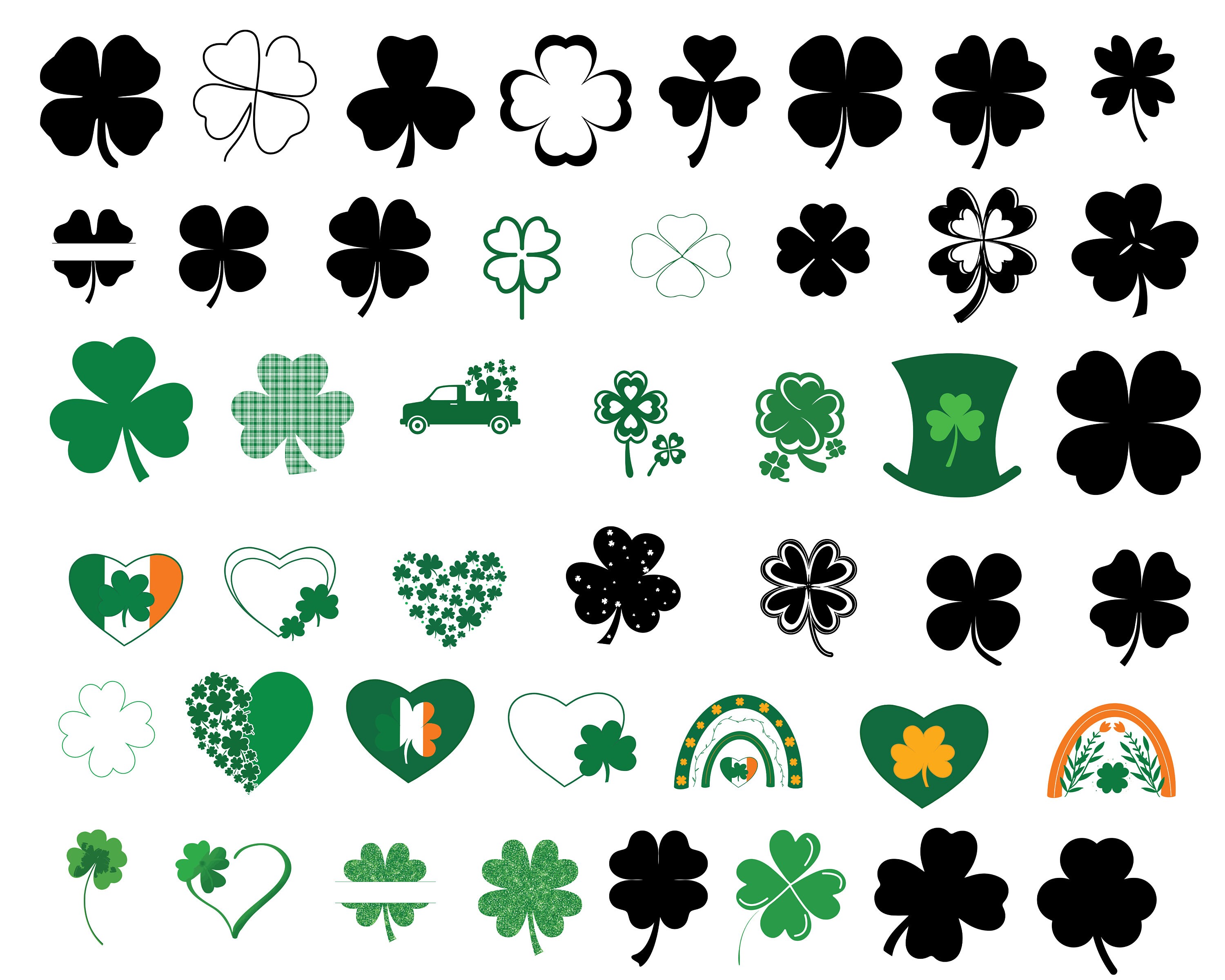 Shamrock Svg Clover Leaf Svg Trefoil Svg Saint Patricks Day Etsy