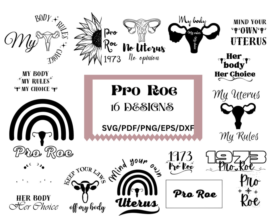 Pro Roe SVG Bundle 18 dessins utérus SVG fichier de coupe - Etsy France