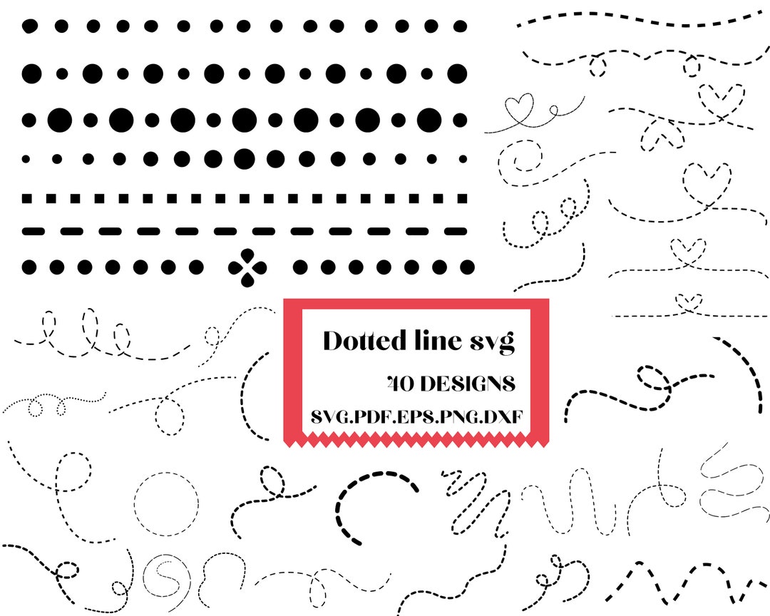 Dotted Line svg Dot Underline svg Divider line svg Line of - Etsy México