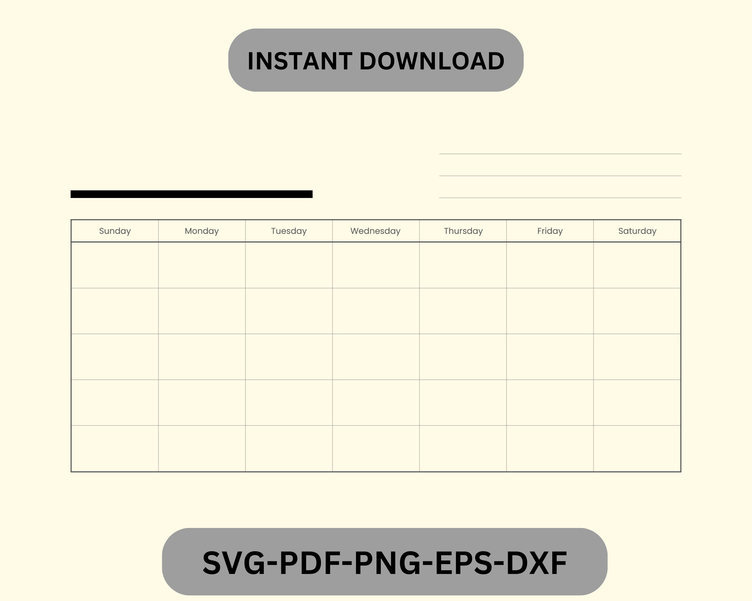 Calendar SVG Calendar Cricutcalendar Svg Bundlehome Decor - Etsy