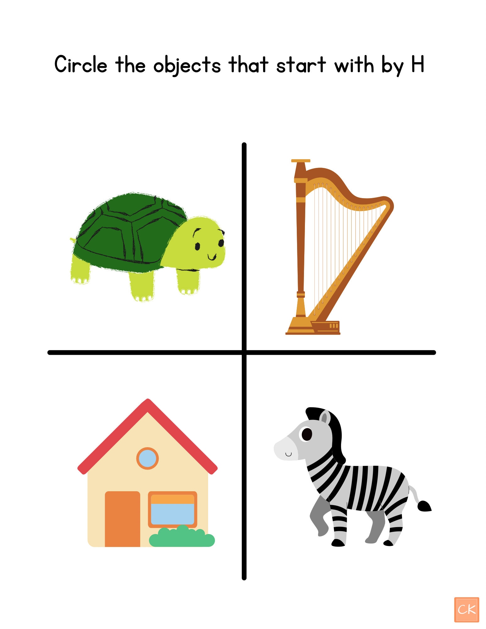 Letter H Activity Printable Preschool Printable Kindergarten Printable ...