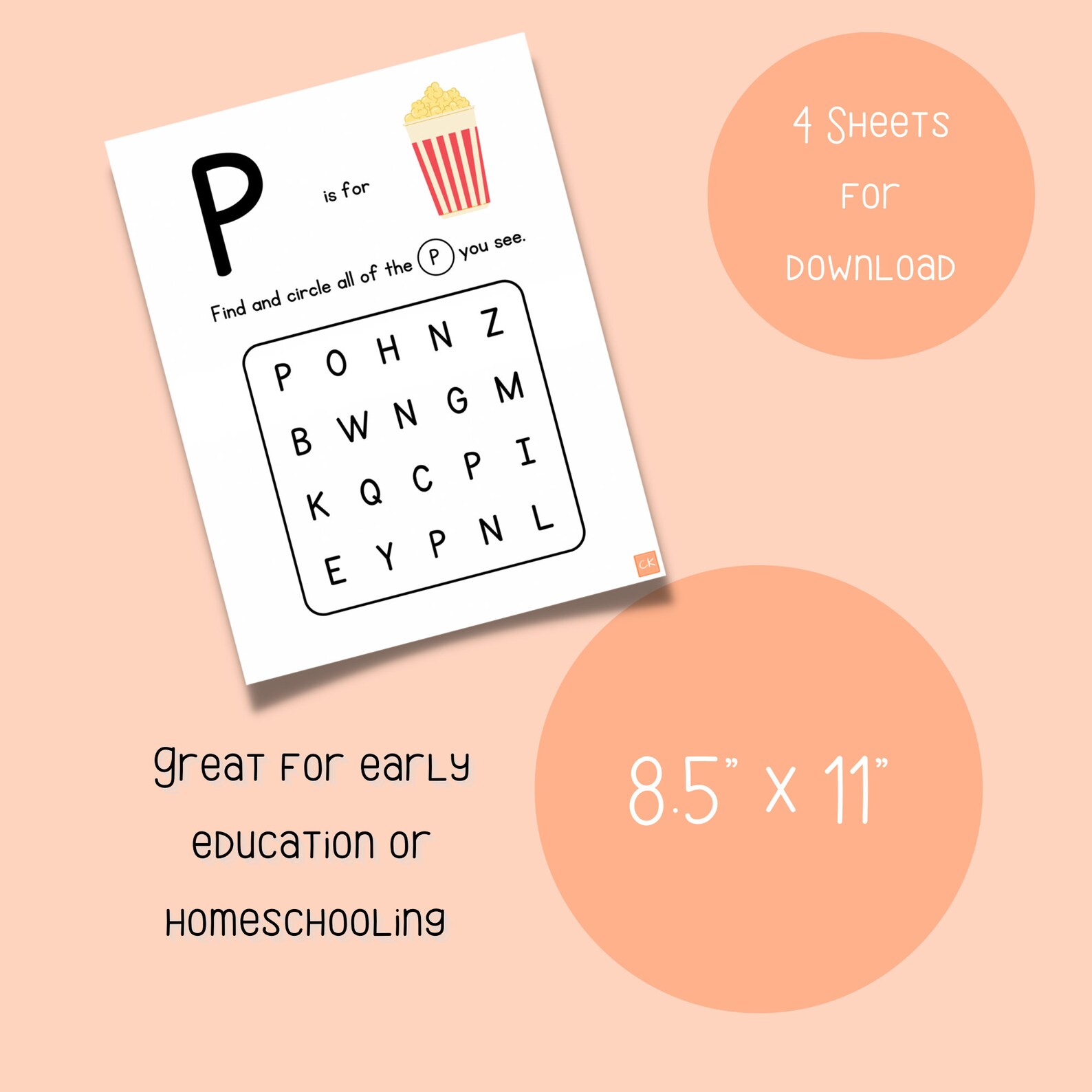 Letter P Activity Printable - Preschool Printable - Kindergarten ...