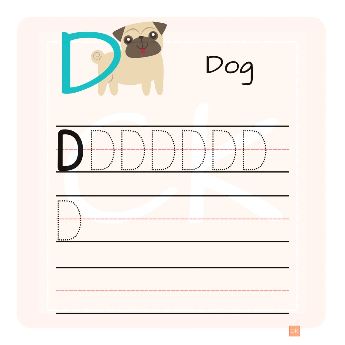 Uppercase Alphabet Trace Activity: Preschool Kindergarten Printable ...
