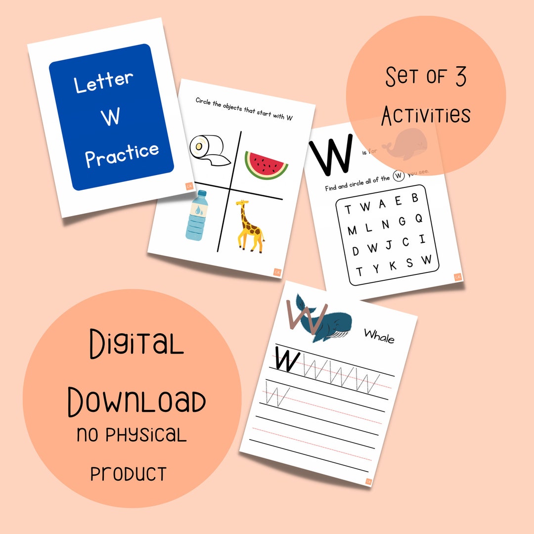 Letter W Activity Printable - Preschool Printable - Kindergarten ...