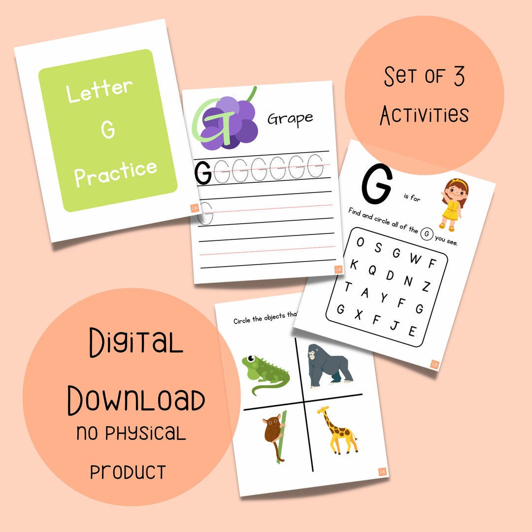 Letter G Activity Printable - Preschool Printable - Kindergarten ...