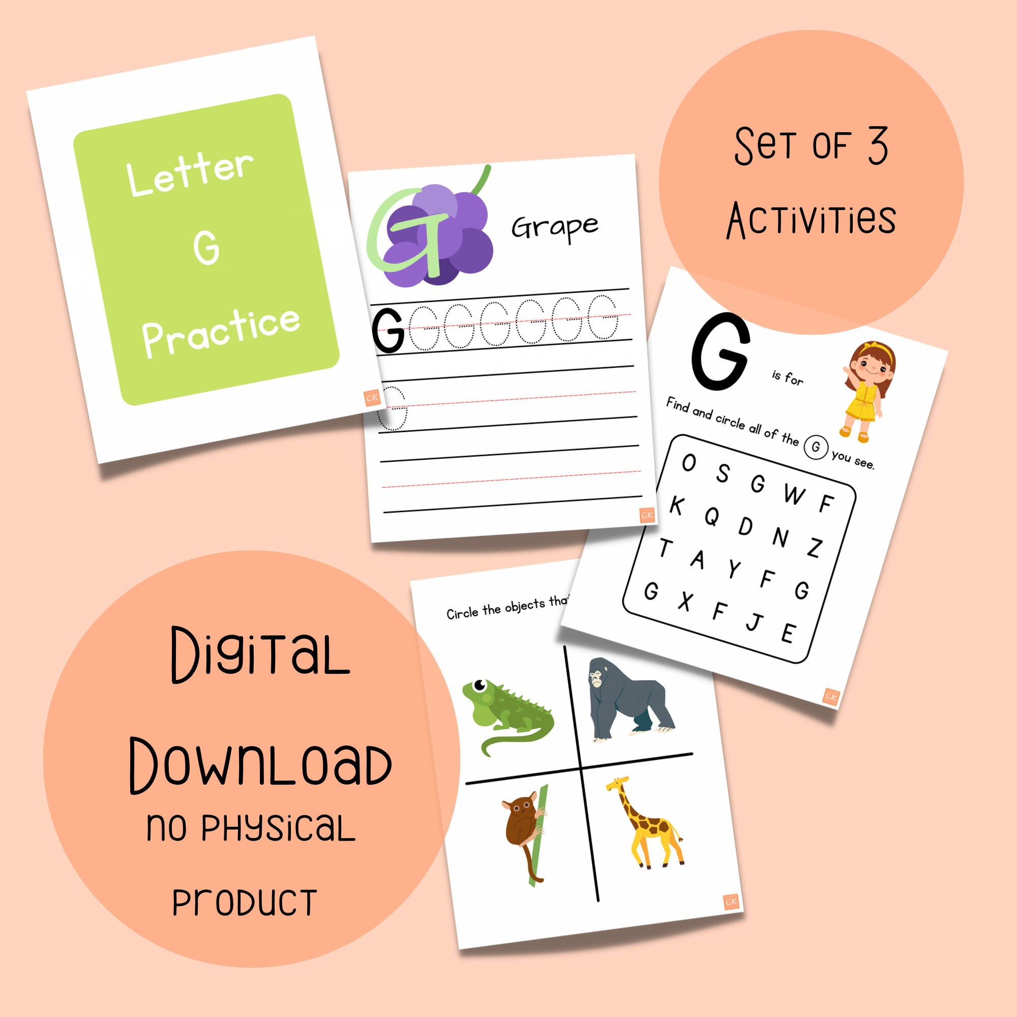 Letter G Activity Printable - Preschool Printable - Kindergarten ...