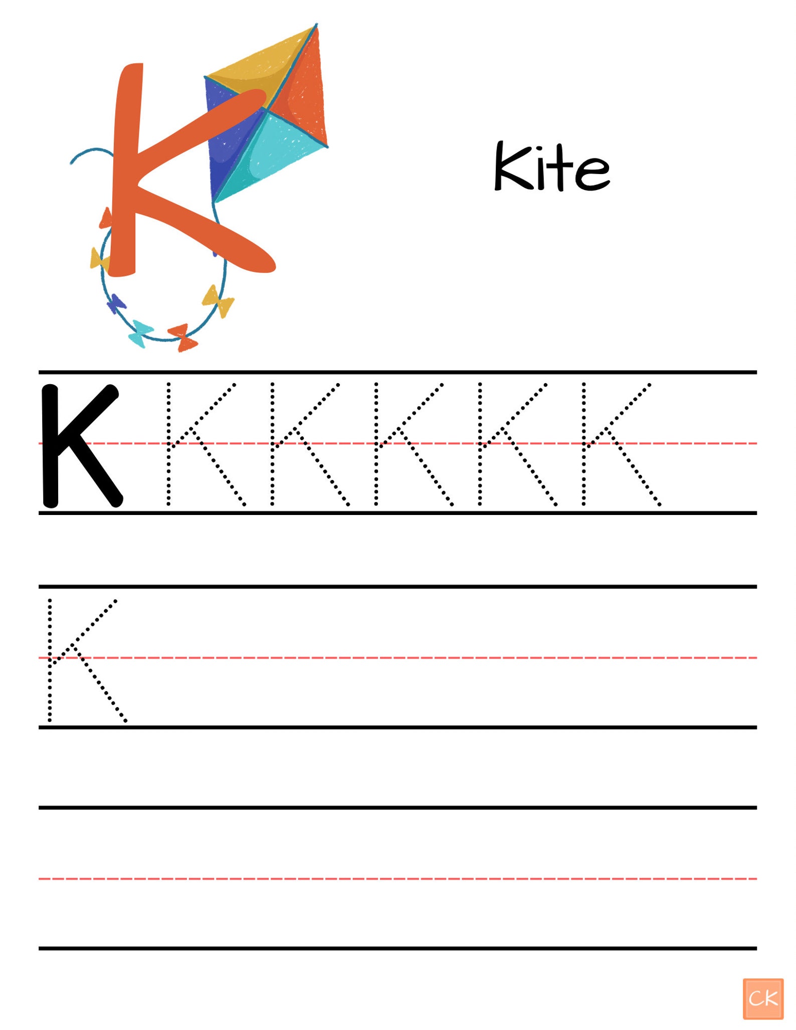 Letter K Activity Printable Preschool Printable Kindergarten Printable ...
