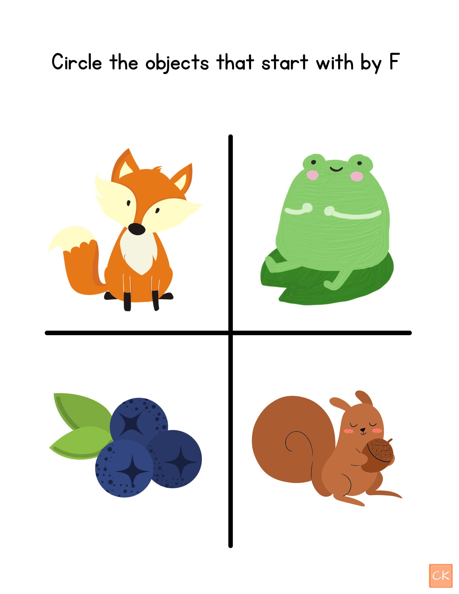 Letter F Activity Printables: Ages 2-5 Educational Worksheet (PDF) - Etsy