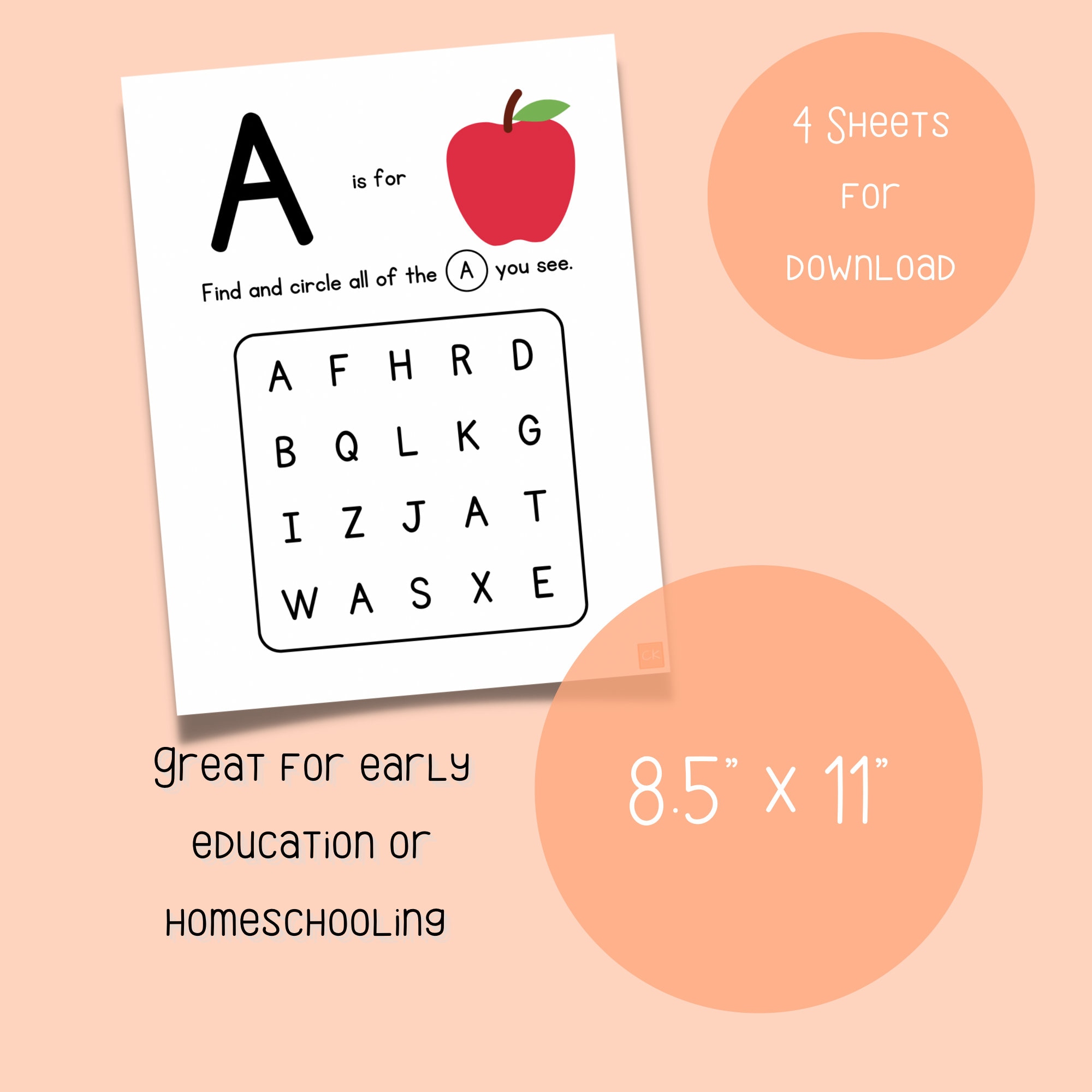 Letter A Activity Printables: Preschool Kindergarten Learning (PDF) - Etsy
