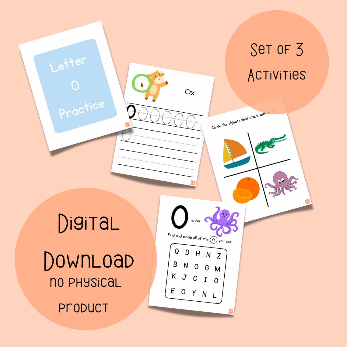 Letter O Activity Printable Preschool Printable Kindergarten Printable ...