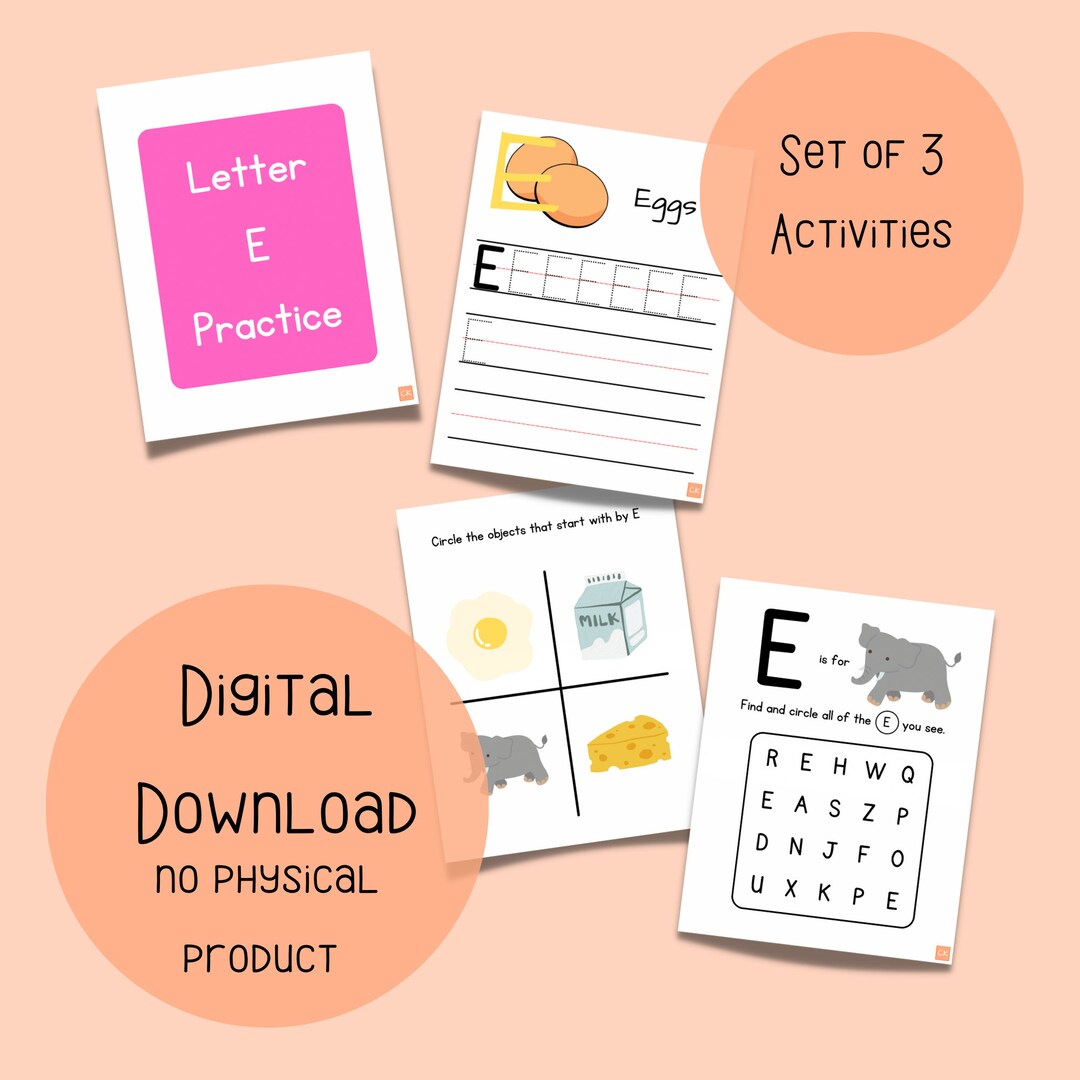 Letter E Activity Printable - Preschool Printable - Kindergarten ...