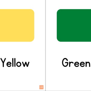 Color Card Printable - Preschool Printable - Kindergarten Printable ...