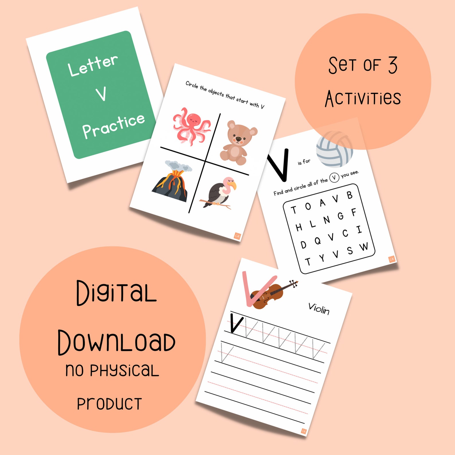 Letter V Activity Printable - Preschool Printable - Kindergarten ...